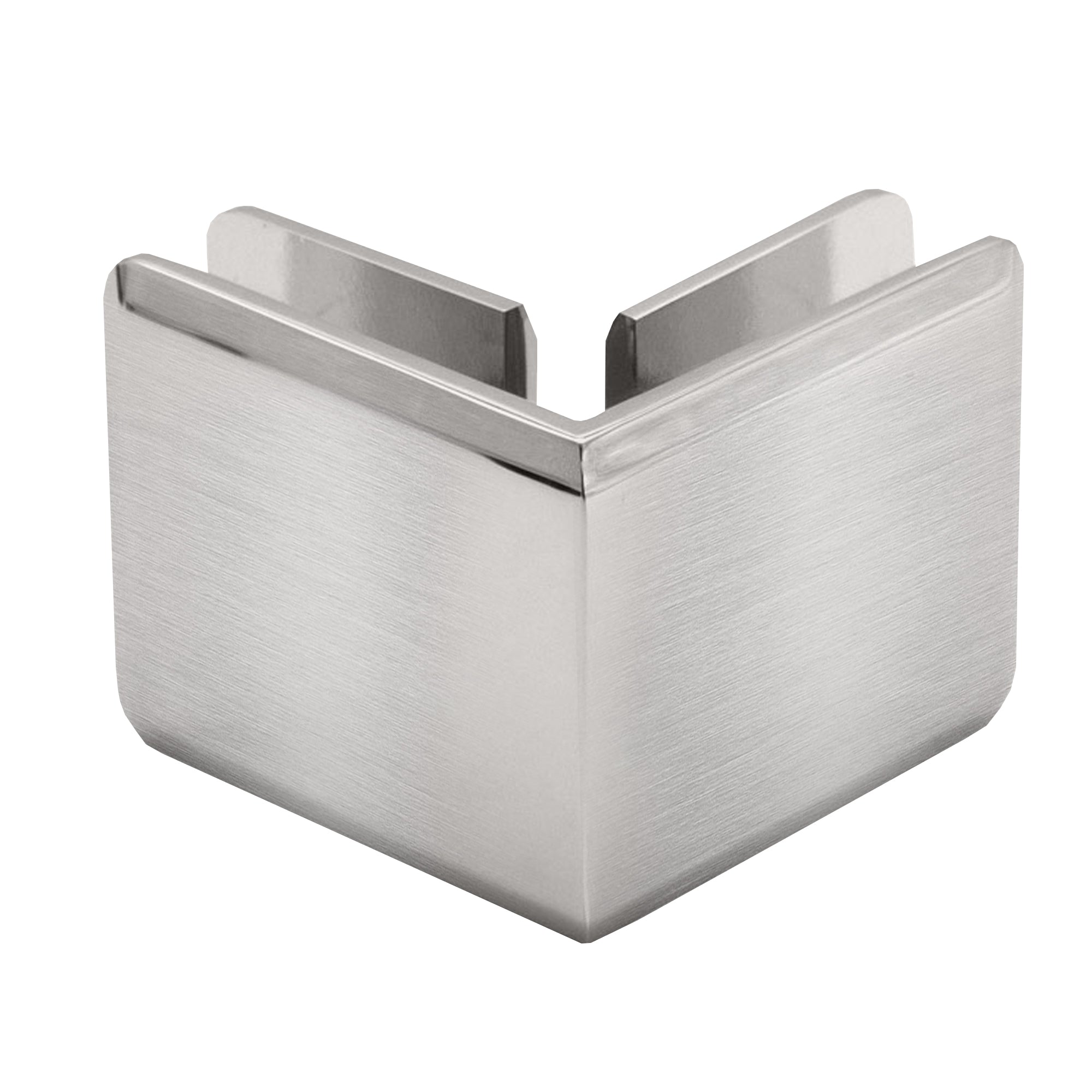 Beveled 90° Clamp Glass-to-Glass Closed Face – Glaze Hardware