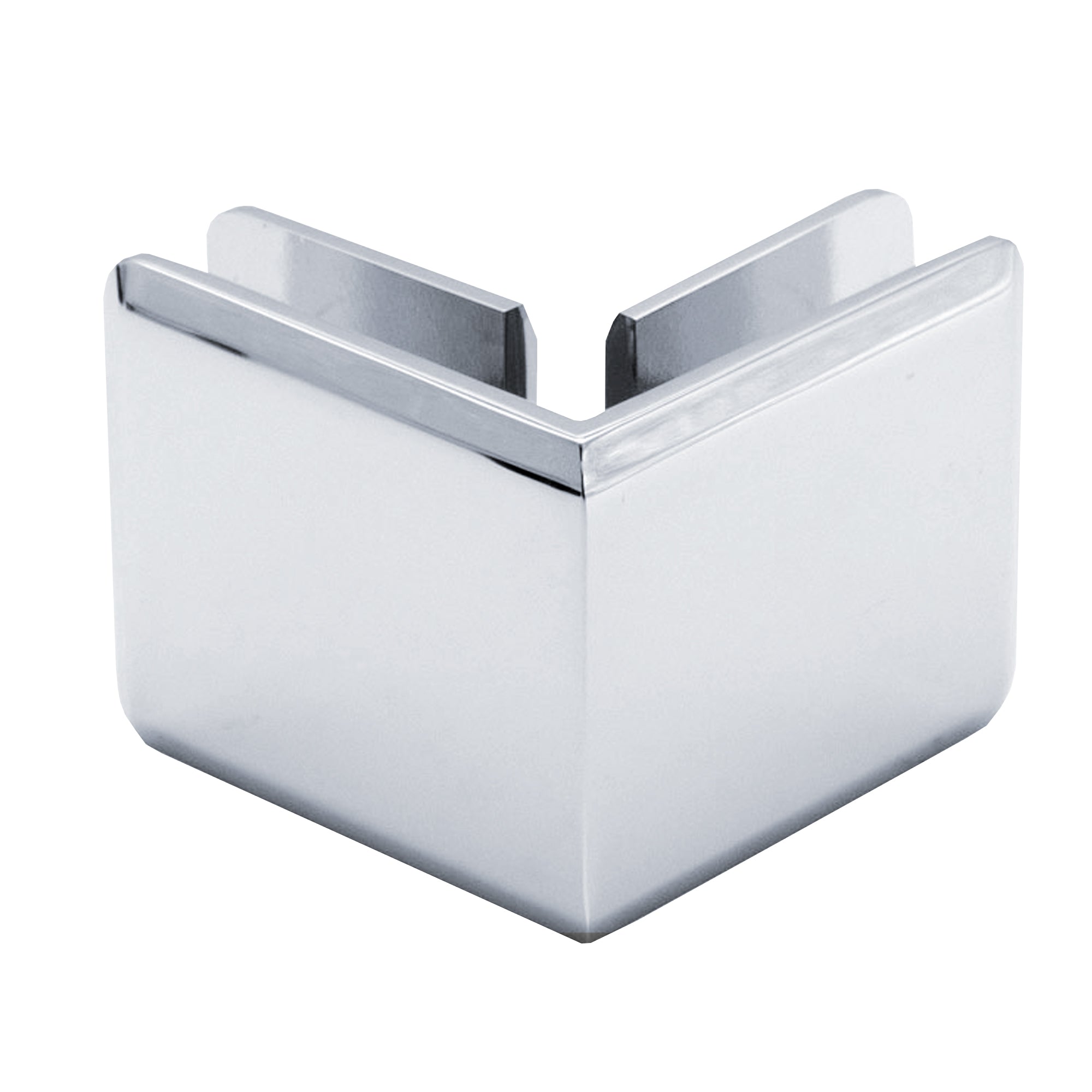 Beveled 90° Clamp Glass-to-Glass Closed Face – Glaze Hardware