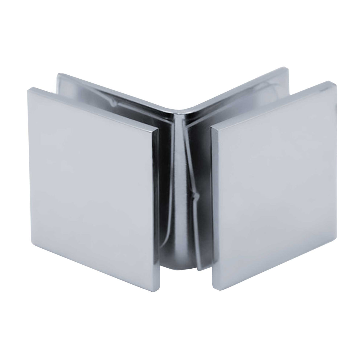 1-3/4" x 1-3/4" 90° Open Face Glass to Glass Square Edge Glass Clamp ...
