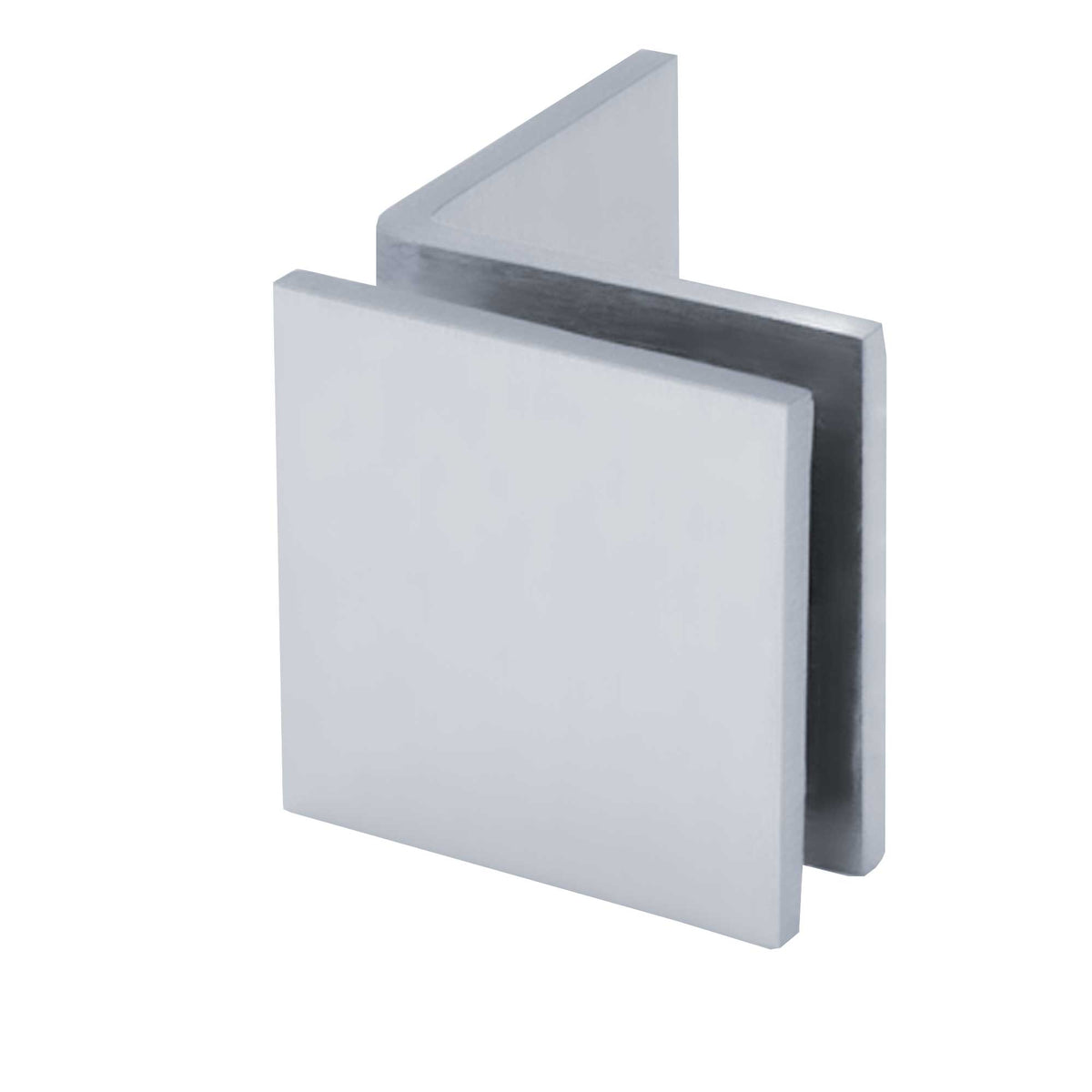 1-3/4" x 1-3/4" Wall Mount Square Edges Glass Clamp W/Leg – Glaze Hardware