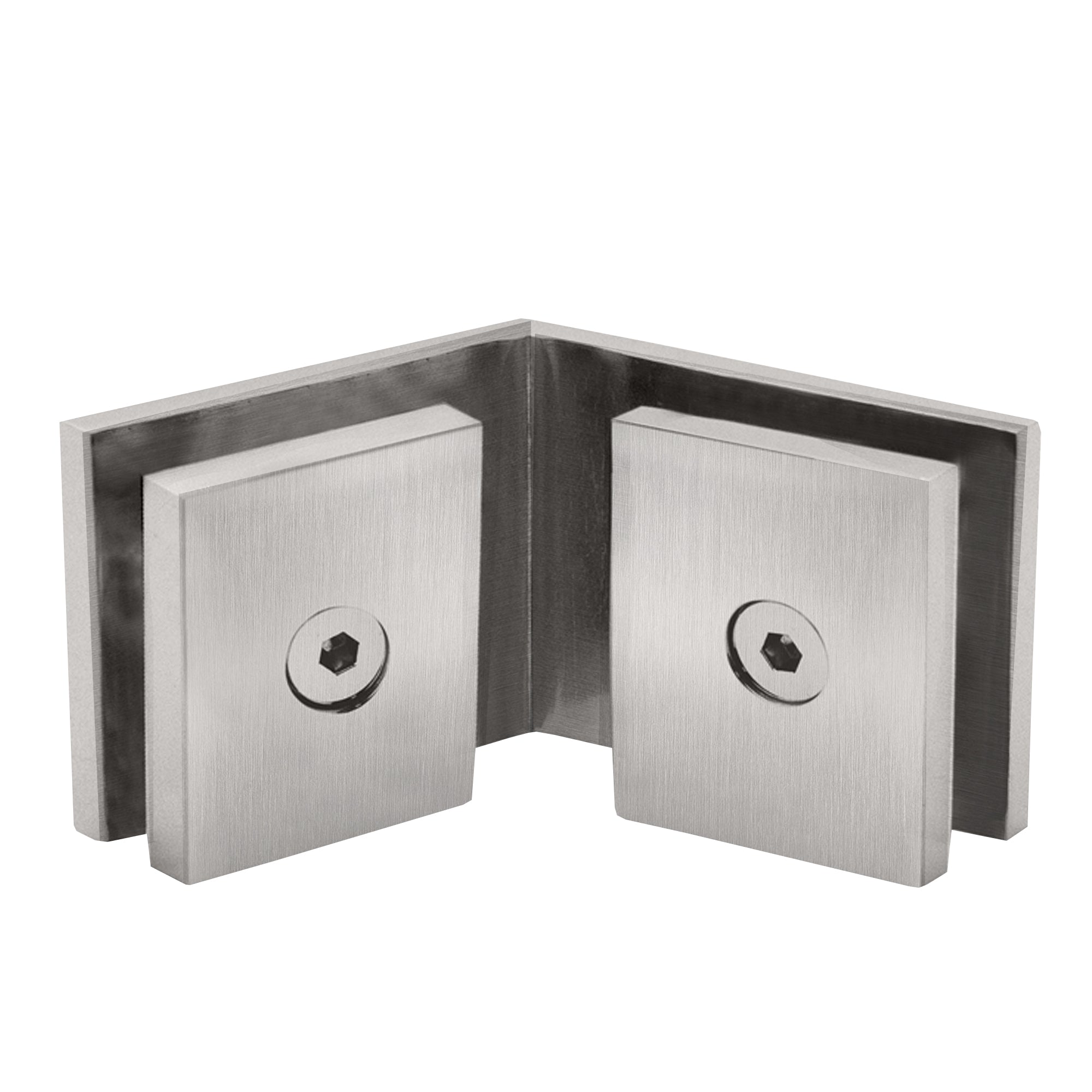 Square 135° Closed Face Clamp Glass to Glass – Glaze Hardware