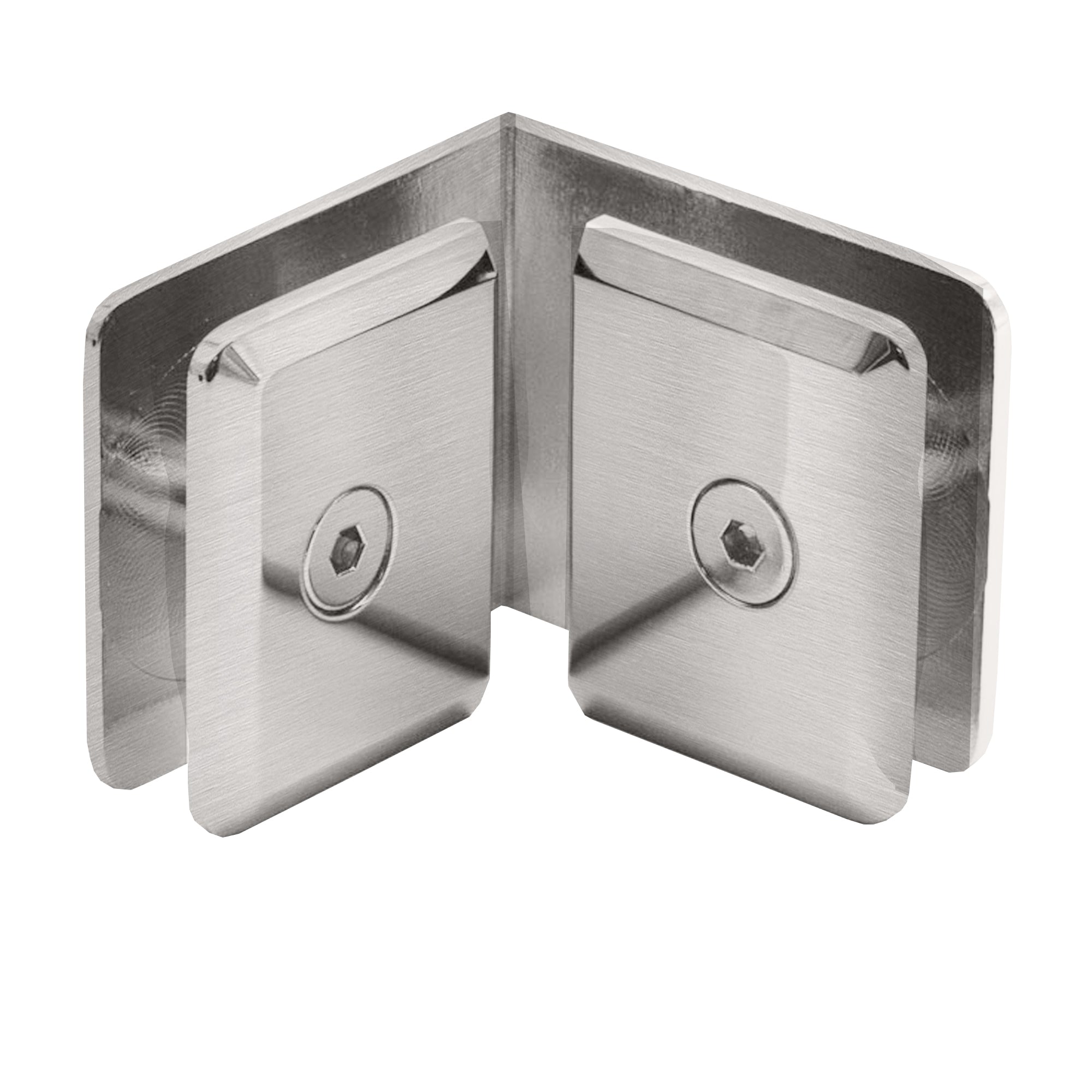 Beveled 90° Clamp Glass-to-Glass Closed Face – Glaze Hardware