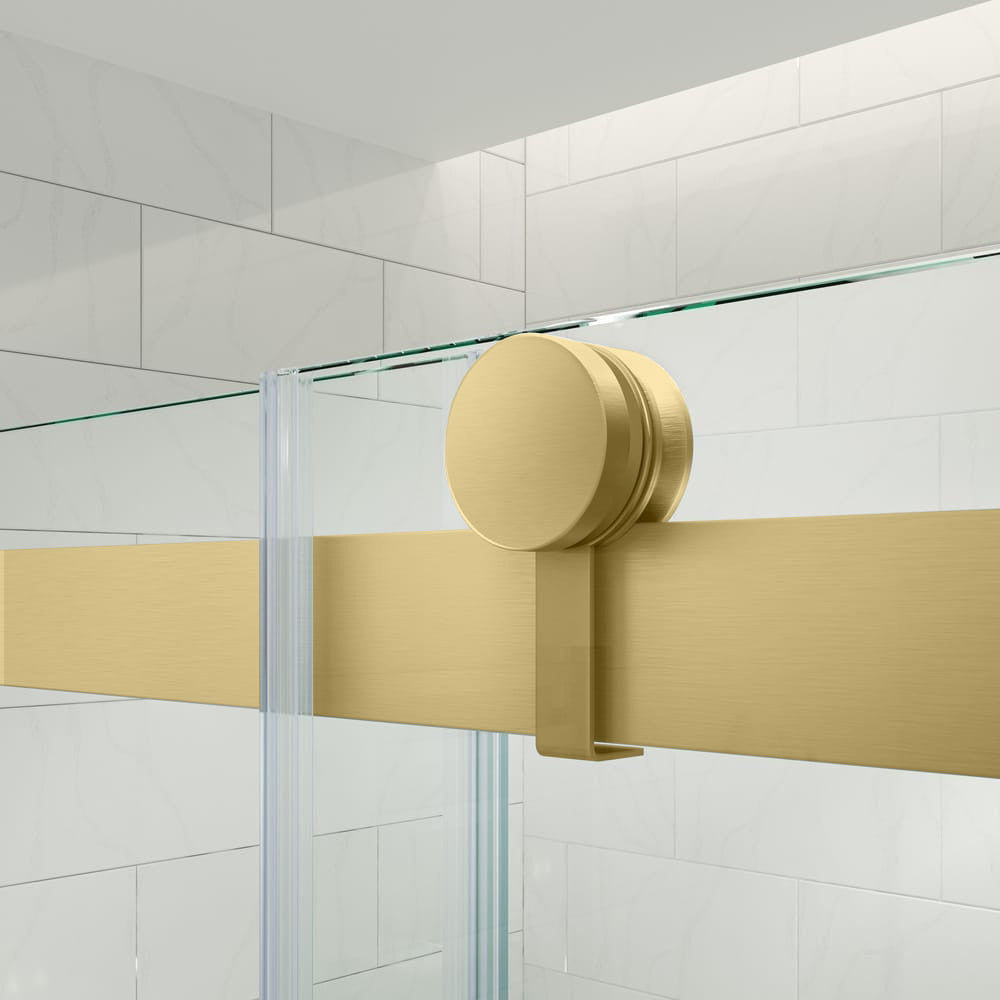 Crown Frameless Double Bypass Sliding System – Glaze Hardware