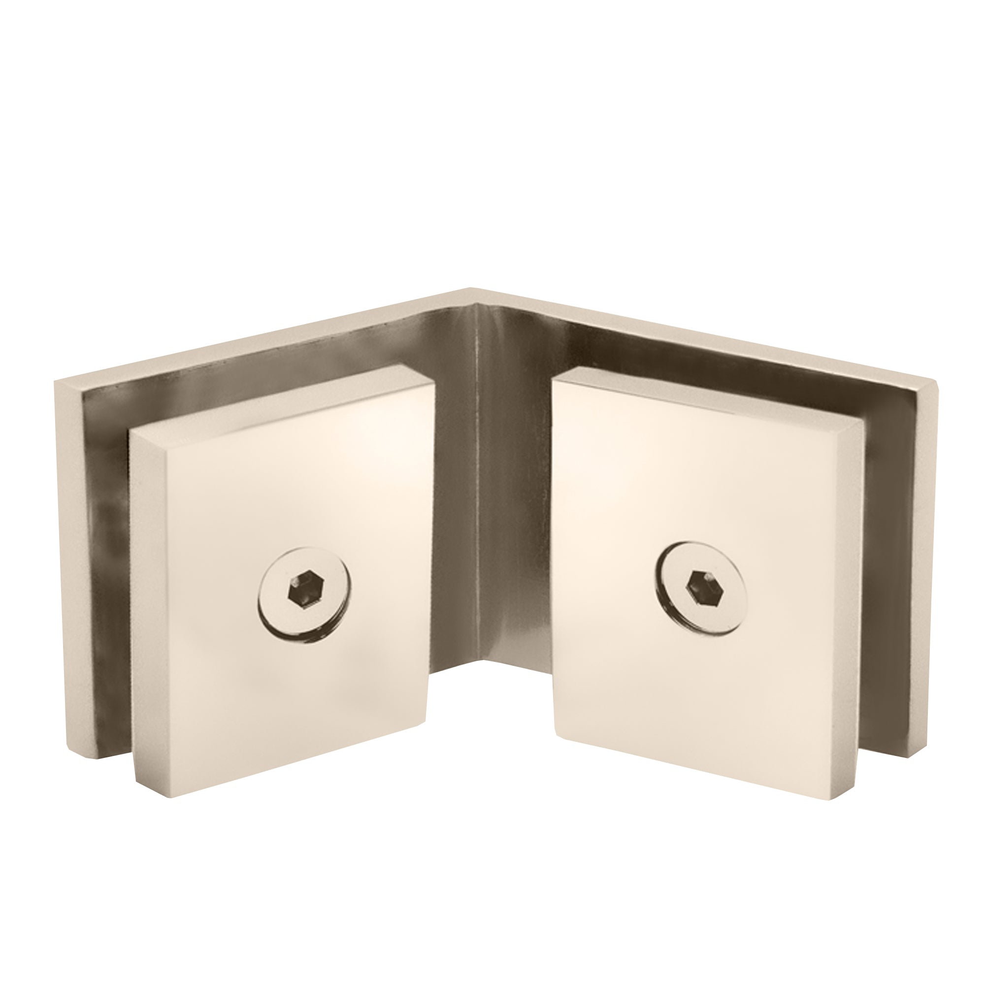 Square 135° Closed Face Clamp Glass to Glass – Glaze Hardware