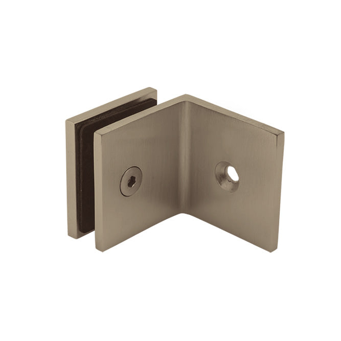 Square Wall Mount Glass Clamp with Large Leg – Glaze Hardware