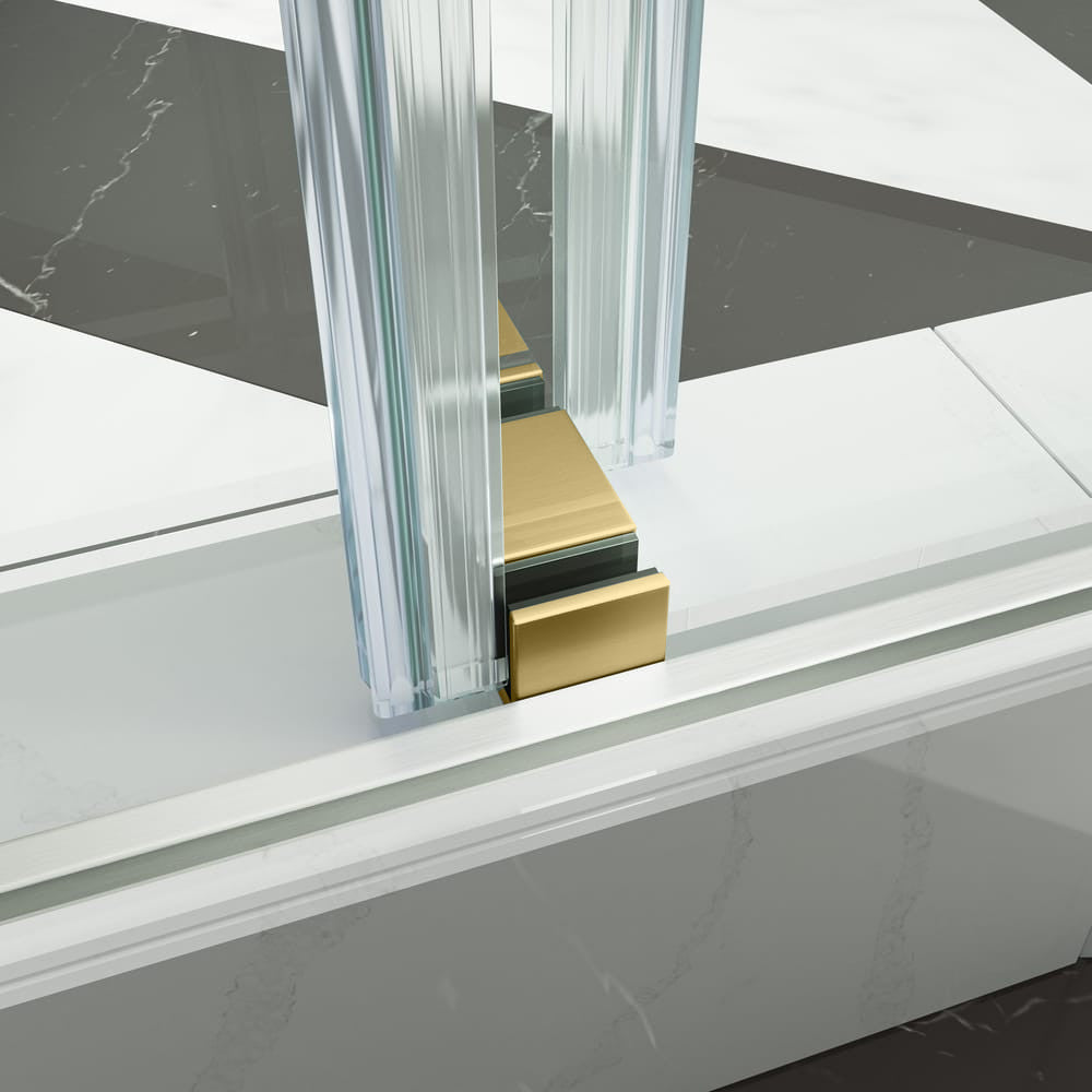 Crown Frameless Double Bypass Sliding System – Glaze Hardware