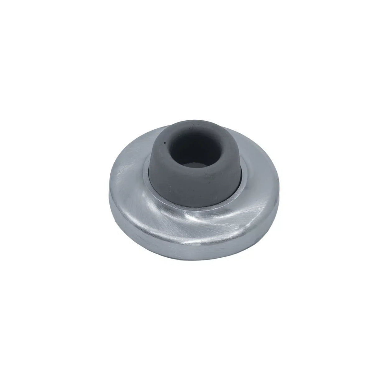 Satin Chrome Wall-Mounted Convex Type Doorstop – Glaze Hardware