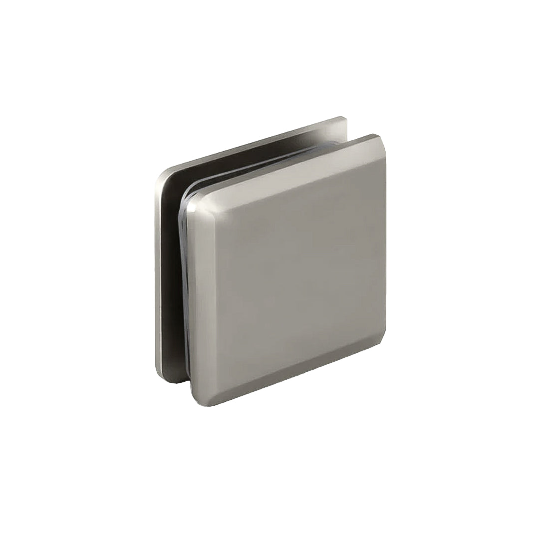 2" x 2" Heavy Duty Beveled Glass Clamp – Glaze Hardware