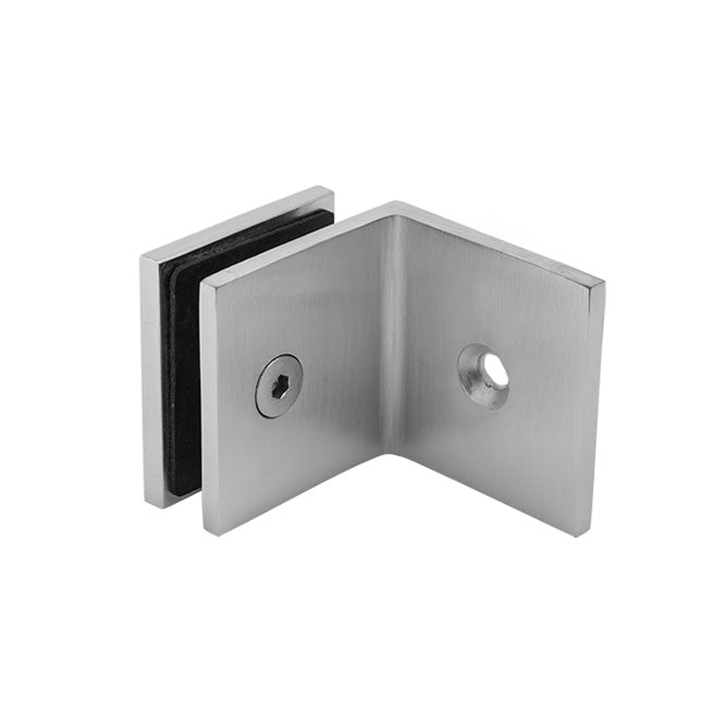 Square Wall Mount Glass Clamp with Large Leg – Glaze Hardware