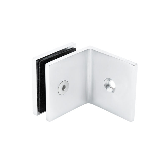 Square Wall Mount Glass Clamp with Large Leg – Glaze Hardware
