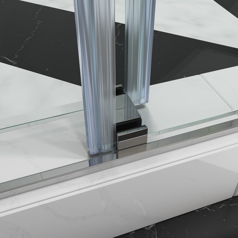 Crown Frameless Double Bypass Sliding System – Glaze Hardware