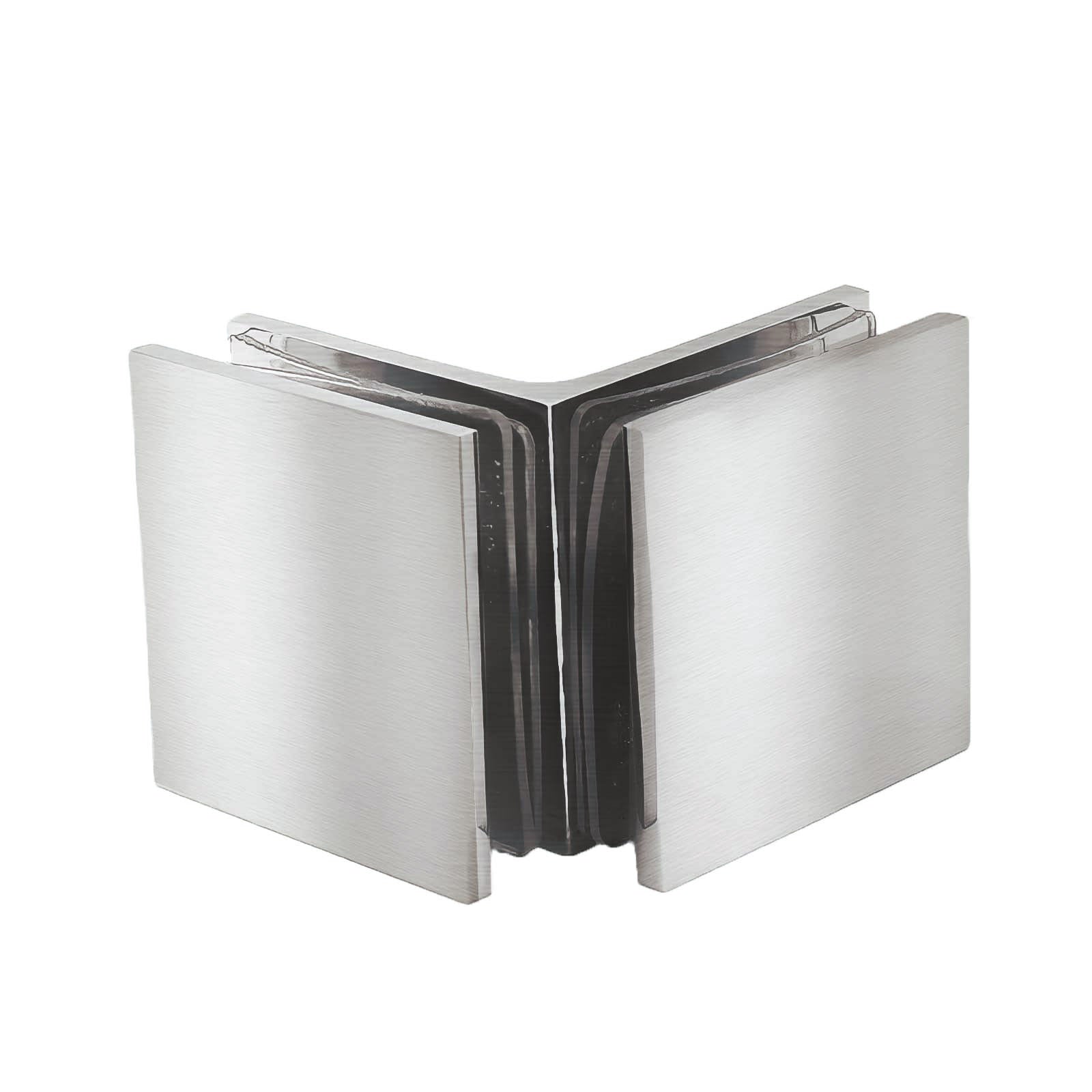 2" x 2" Square 90° Clamp Glass-to-Glass – Glaze Hardware
