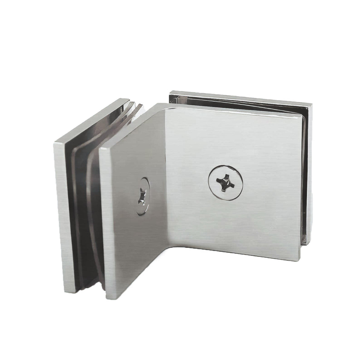 2" x 2" Square 90° Clamp Glass-to-Glass – Glaze Hardware